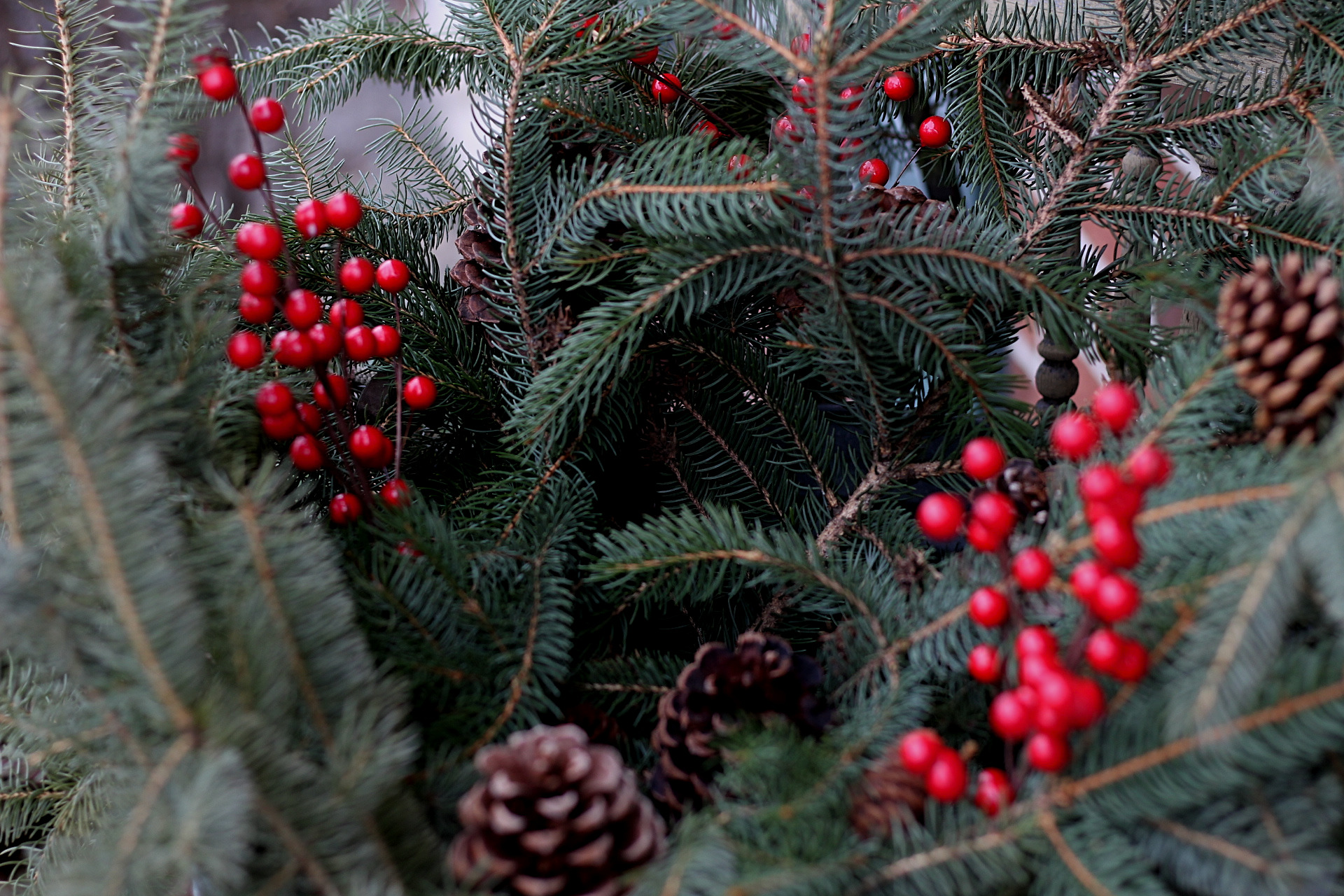 Simple natural winter outdoor decor - Dani's Midlife Homestead